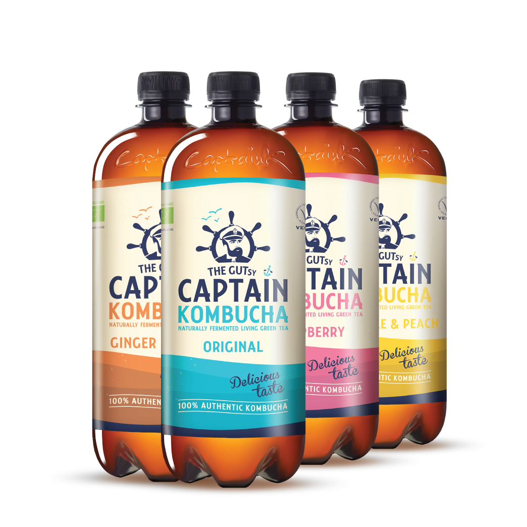 GUTsy Captain Kombucha - Pack Multi-Sabor 4x1L
